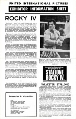 Rocky 4 : The Film Poster Gallery